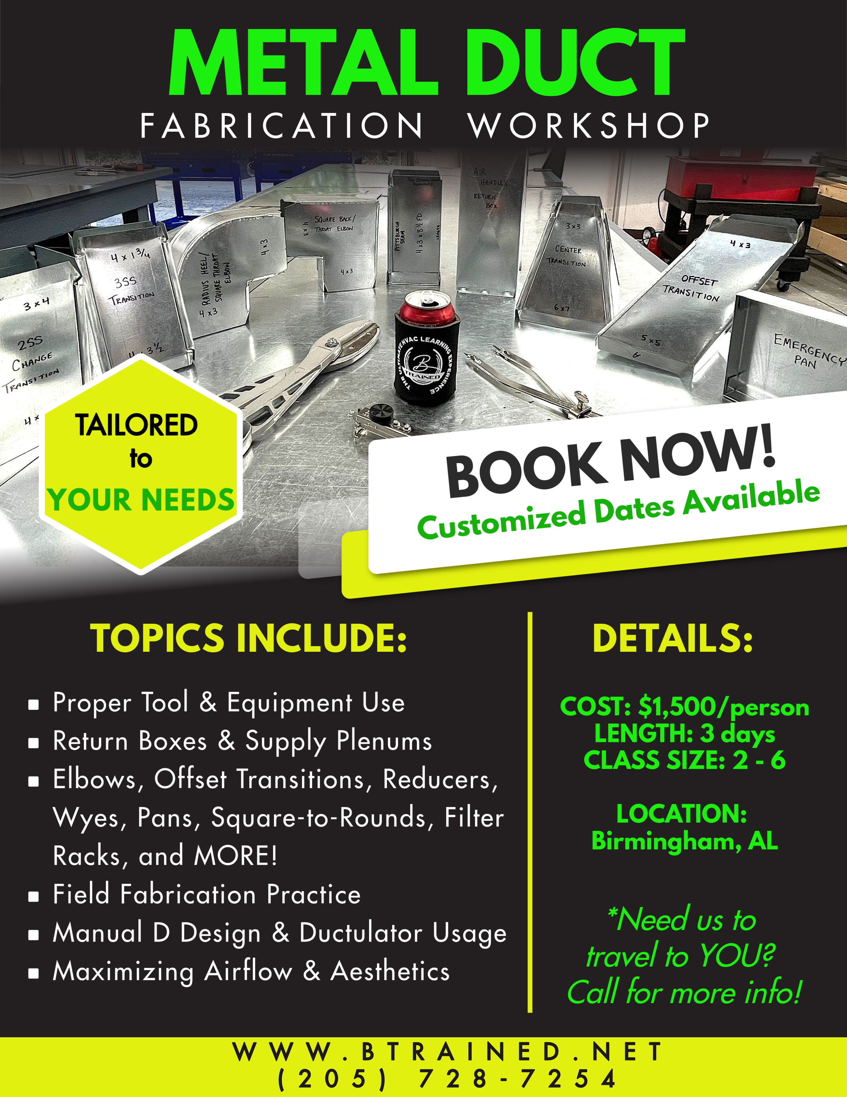 Metal Duct Fabrication Workshop June 6-8, 2025-Metal Duct Design ...